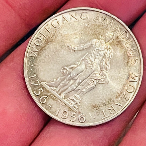 Other | 1956 Austria Musician Mozart Antique Silver 25 Schilling Coin ...